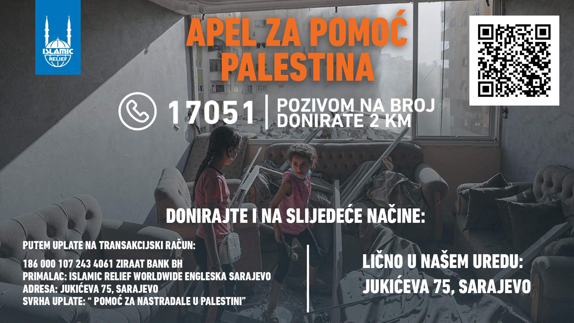 Islamic Relief BiH: Apel za pomoć nastradalim u Palestini | Preporod.info